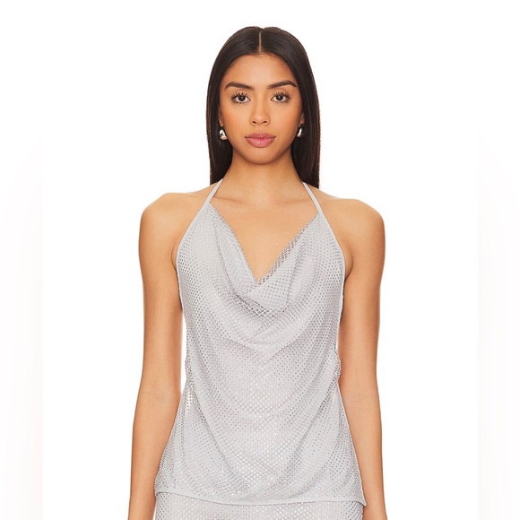 WeWoreWhat | Tops | Crystal Cowl Neck Backless Top | Poshmark